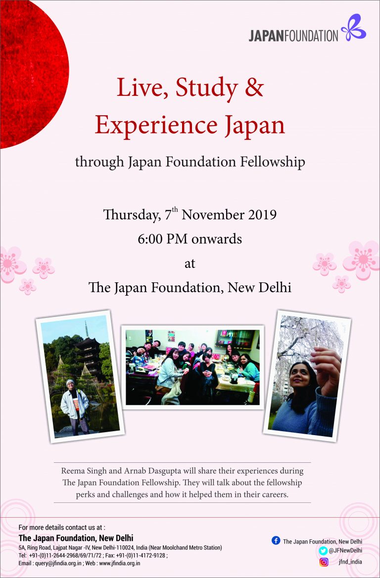 SEMINAR: Live,Study & Experience Japan - The Japan Foundation, New Delhi