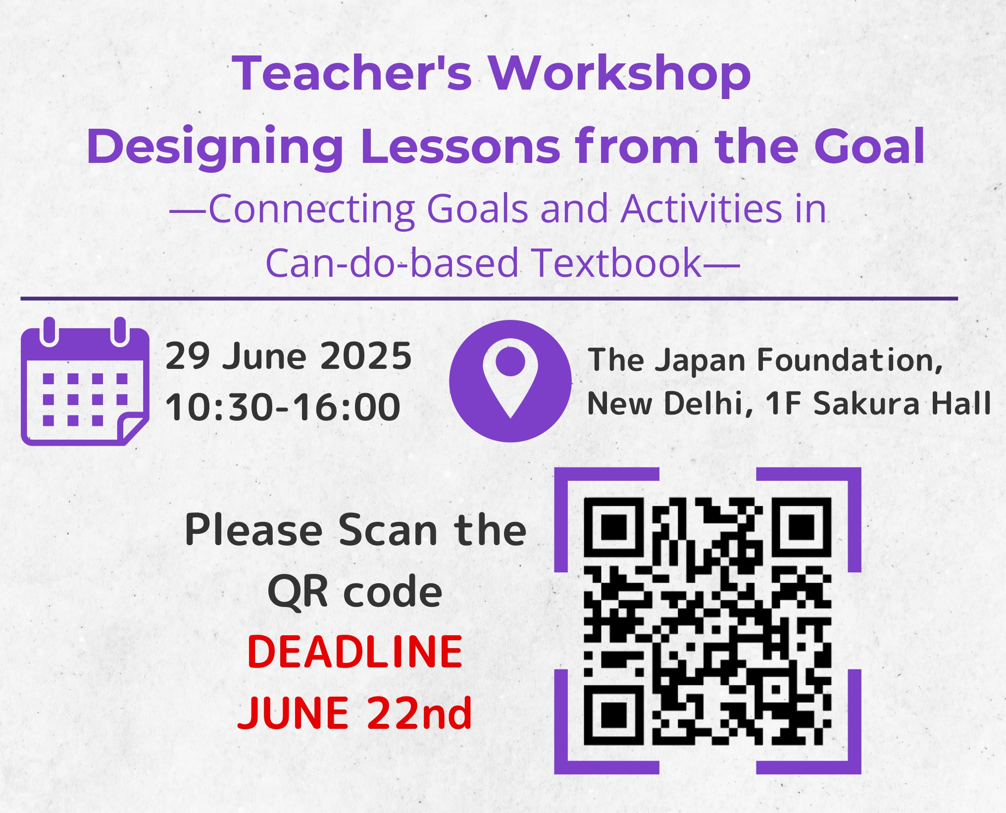 Offline Teacher's Workshop Designing Lessons from the Goal －Connecting ...